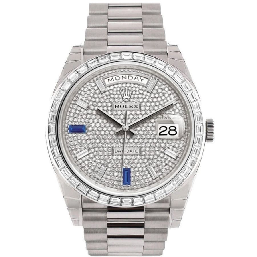Rolex Day-Date Diamond Dial Platinum Men's Watch 228396TBR