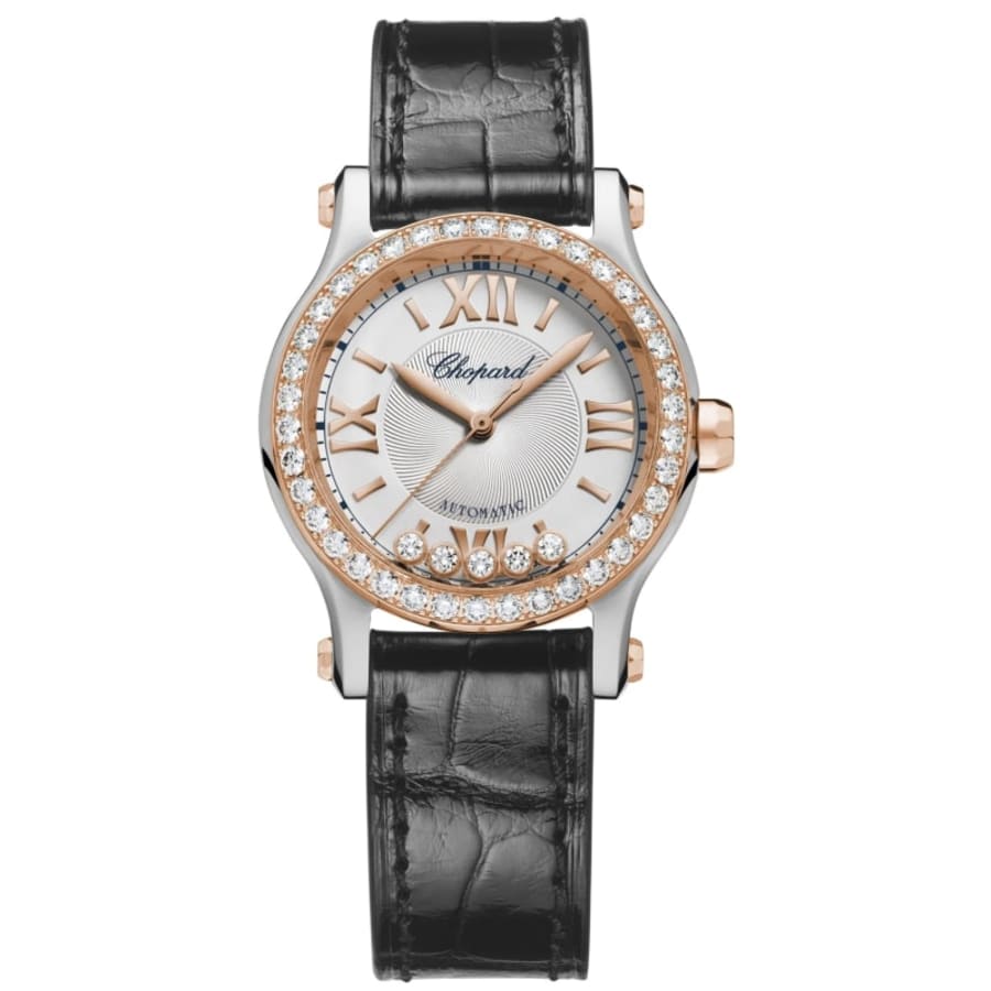 Chopard Happy Sport Mini Automatic 30mm Silver Dial Diamond Bezel ...