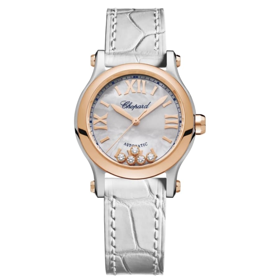 Chopard Happy Sport Mini Automatic 30mm Mother of Pearl Diamond Dial ...