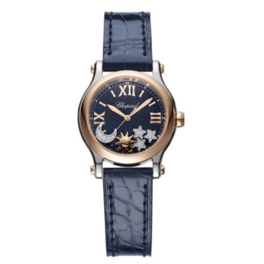 Chopard Happy Sport 30mm Sun, Moon and Stars Automatic Blue Diamond ...