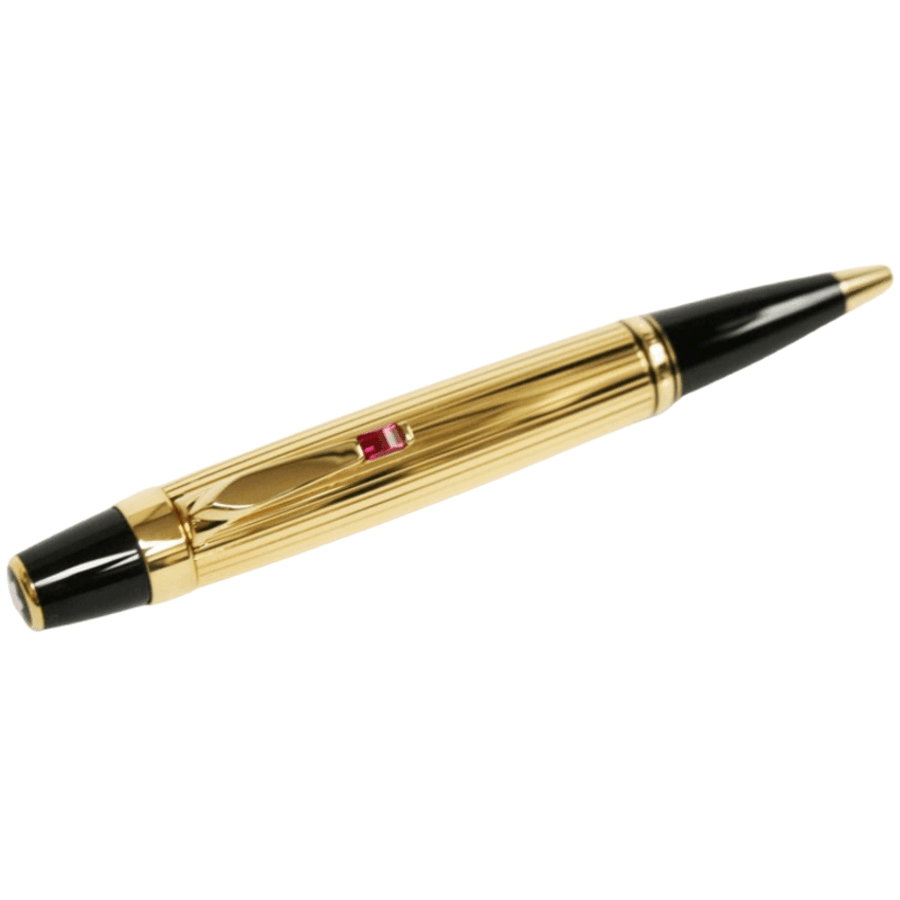 Montblanc Boheme Rouge Synthetic Ruby Clip Gold-Plated Luxury Ballpoint ...