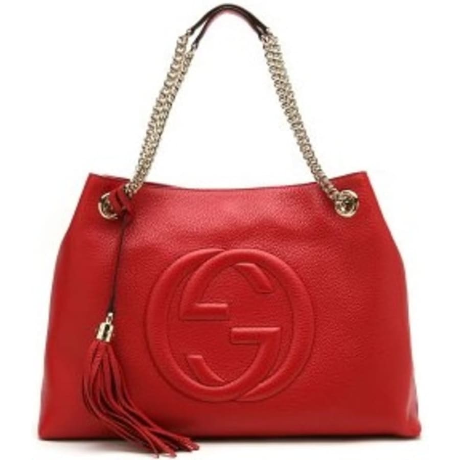 Gucci Soho Red Leather with Tassle Women's Shoulder Bag 536196 A7M0G 6420