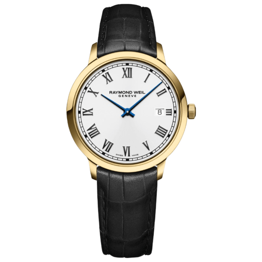 Raymond Weil Toccata Classic 39 mm Quartz White Dial Black Leather ...
