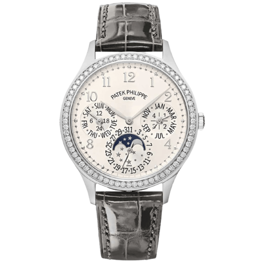 Patek Philippe Grand Complications Silver Dial Leather Strap Women's ...