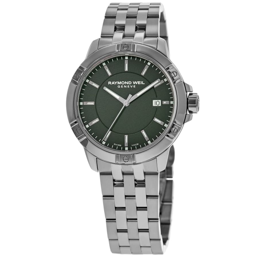 Raymond Weil Tango Quartz Green Dial Steel Men's Watch 8160-ST-52041