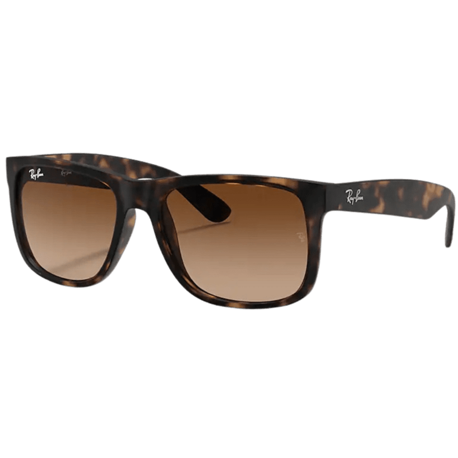 Ray-Ban Justin Tortoise Square Nylon Brown Unisex Sunglasses RB4165 710 ...