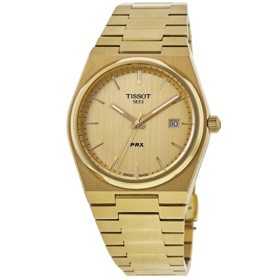 Tissot PRX Quartz Champagne Dial Yellow Gold PVD Men's Watch T137.410.33.021.00-PO