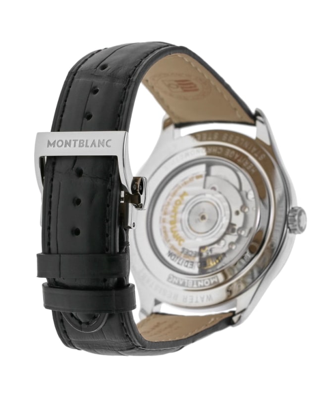 Montblanc Heritage GMT Automatic Silver Dial Leather Strap Montblanc Heritage GMT Automatic Silver Dial Leather Strap