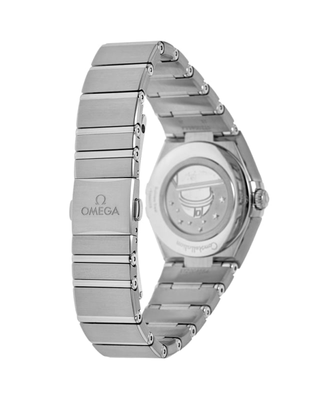 Omega Constellation Quartz 28 MM Purple Diamond Dial Steel Omega Constellation Quartz 28 MM Purple Diamond Dial Steel