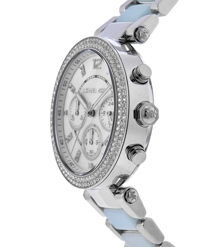 Michael Kors Chronograph Parker Chambray Women's Watch MK6138-SD Michael Kors Chronograph Parker Chambray Women's Watch MK6138-SD