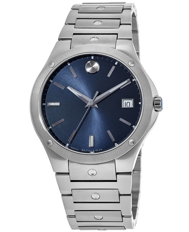 Movado SE Blue Dial Steel Men's Watch 0607513 | WatchMaxx.com
