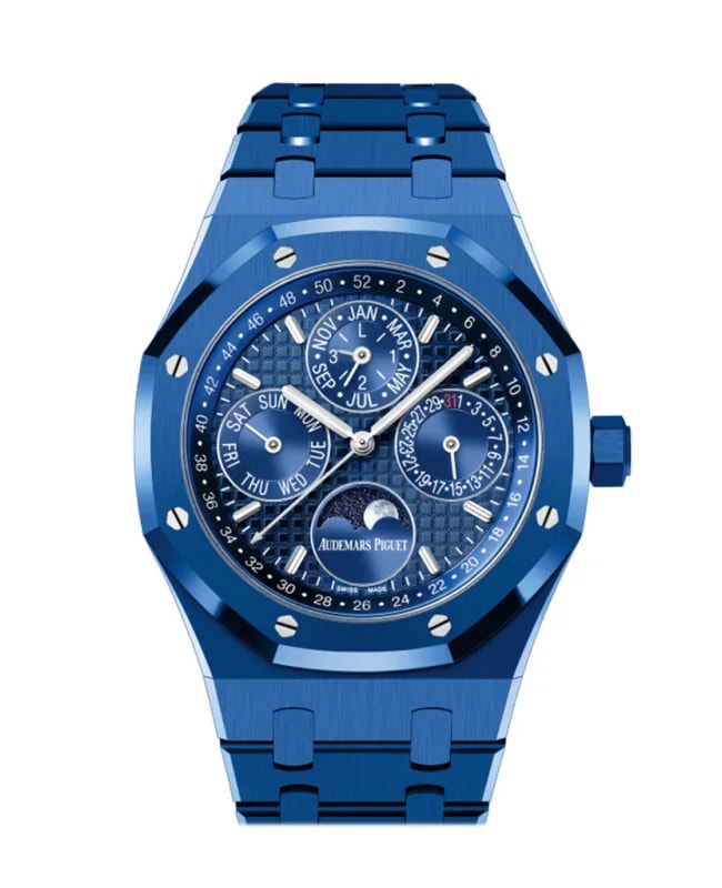Audemars Piguet Royal Oak Perpetual Calendar Blue Dial Ceramic Men's ...
