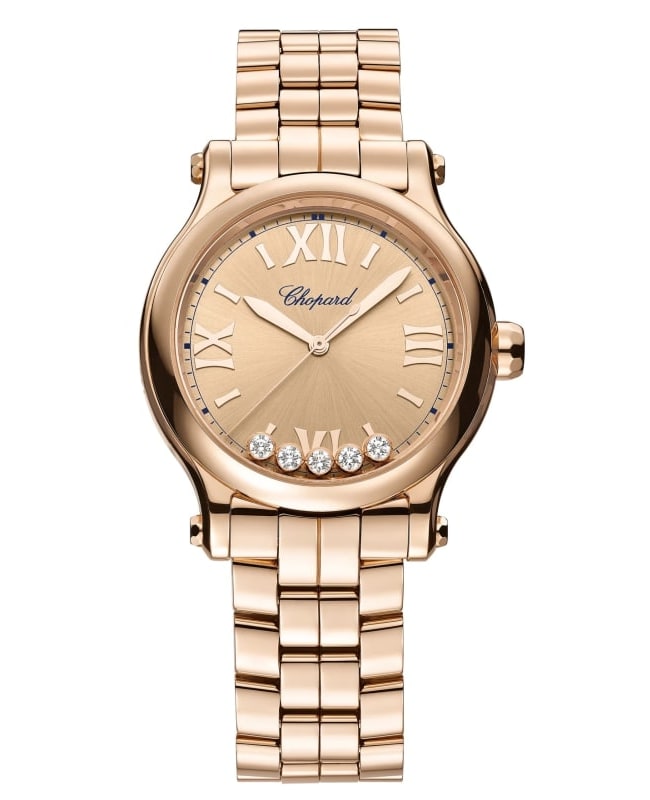 Chopard Happy Sport Automatic 33mm Rose Gold Diamond Dial Rose Gold ...
