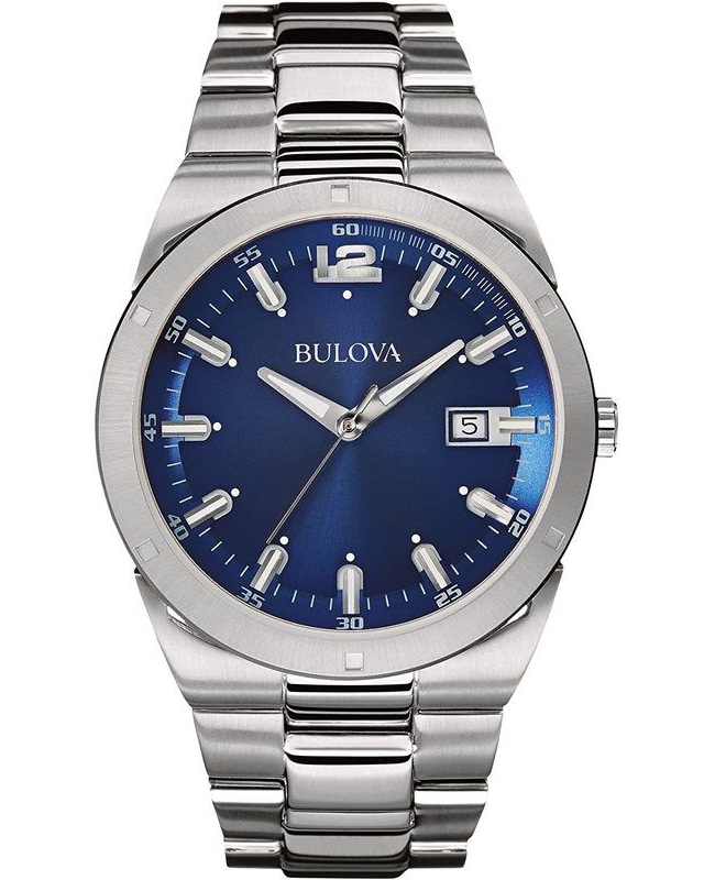 Bulova Classic Blue Dial Stainless Steel Men's Watch 96B220
