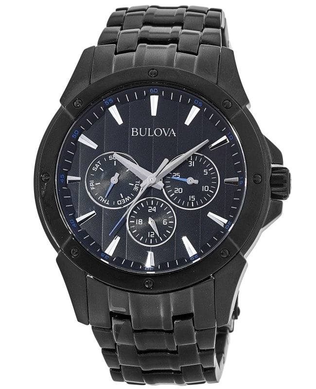 Bulova Classic Black Dial Black Stainless Steel Men's Watch 98C121-PO