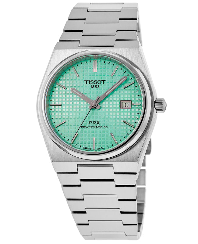 Tissot PRX Powermatic 80 Automatic Light Green Dial Steel Men's Watch ...