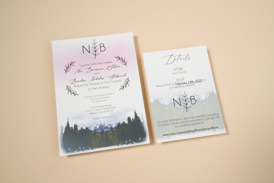 Custom Invitations with RSVP Card Printing