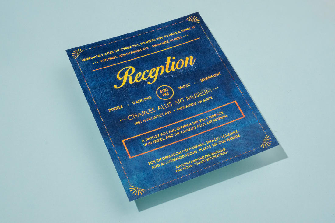 Custom Reception Card Printing