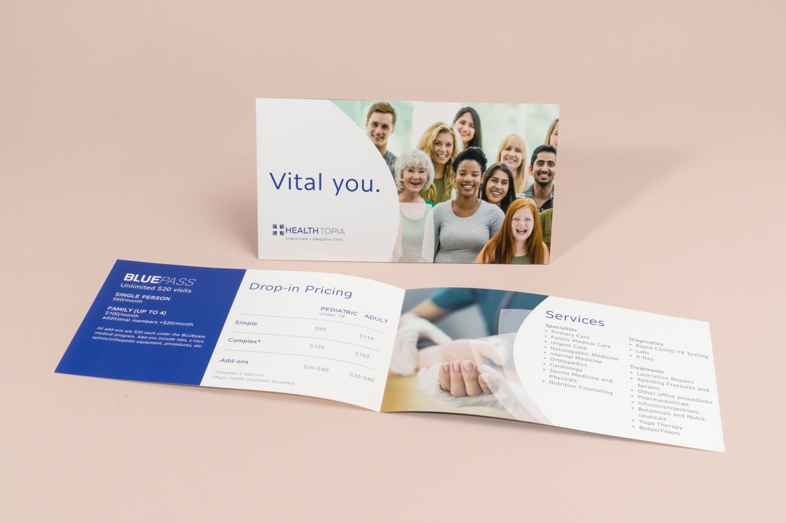 Custom Half Fold Brochure Printing - Greenerprinter