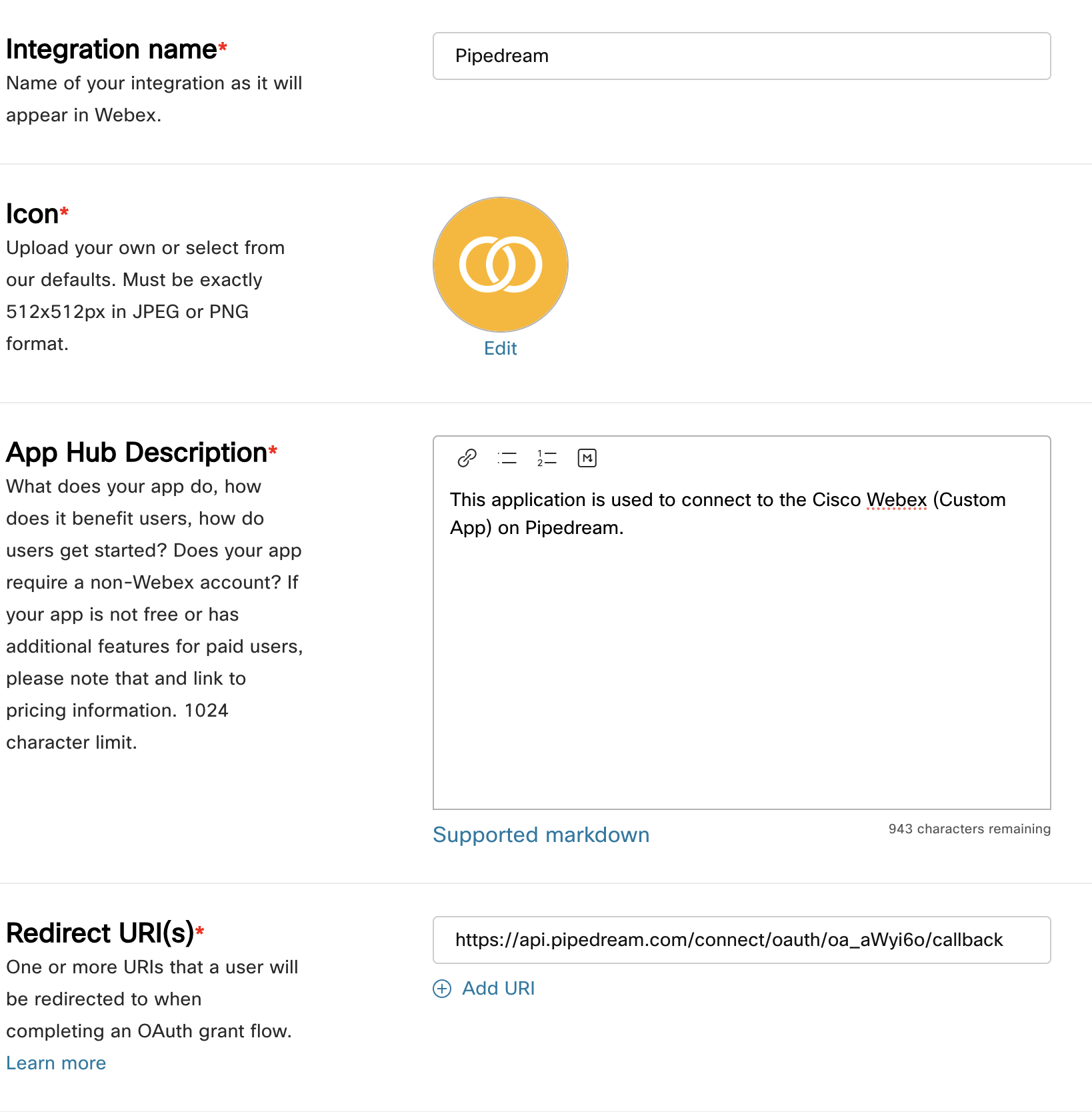 Integrate the Cloudflare (API key) API with the Cisco Webex (Custom App) API - Pipedream