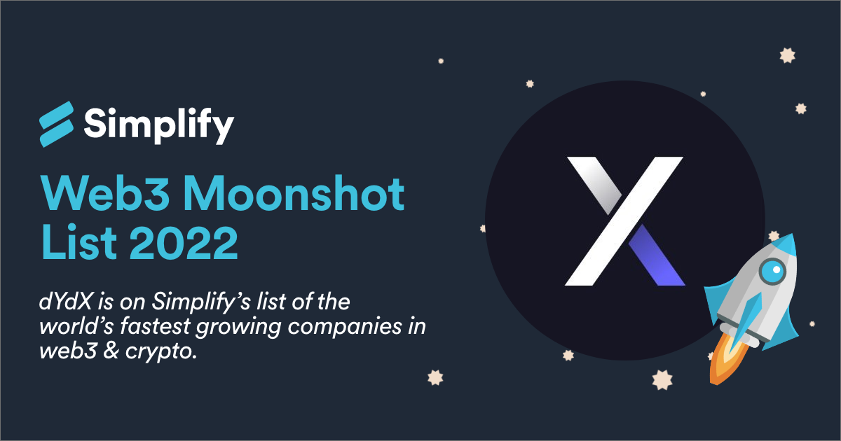 dYdX is on the Web3 Moonshot List | Simplify Jobs