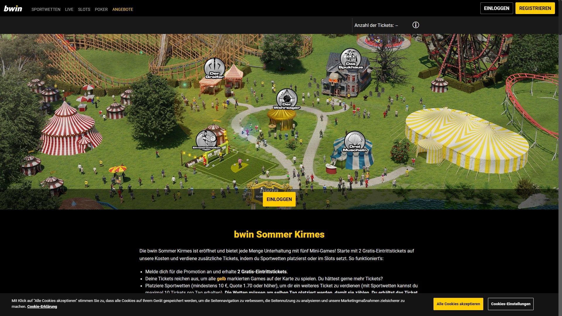 bwin Sommer-Kirmes 2025: Gratis-Tickets & Minigames!