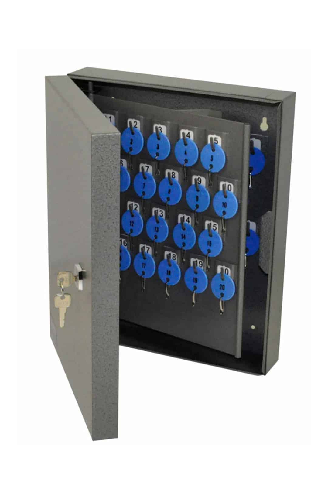 347/60 Telkee Key Safe with Mechanical Lock in Grey | 60 Key Hooks