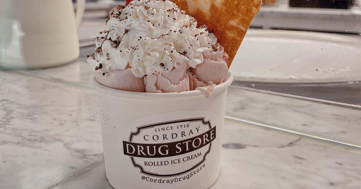 Cordray Drug Store - Hand Rolled Ice Cream Right Before Your Eyes