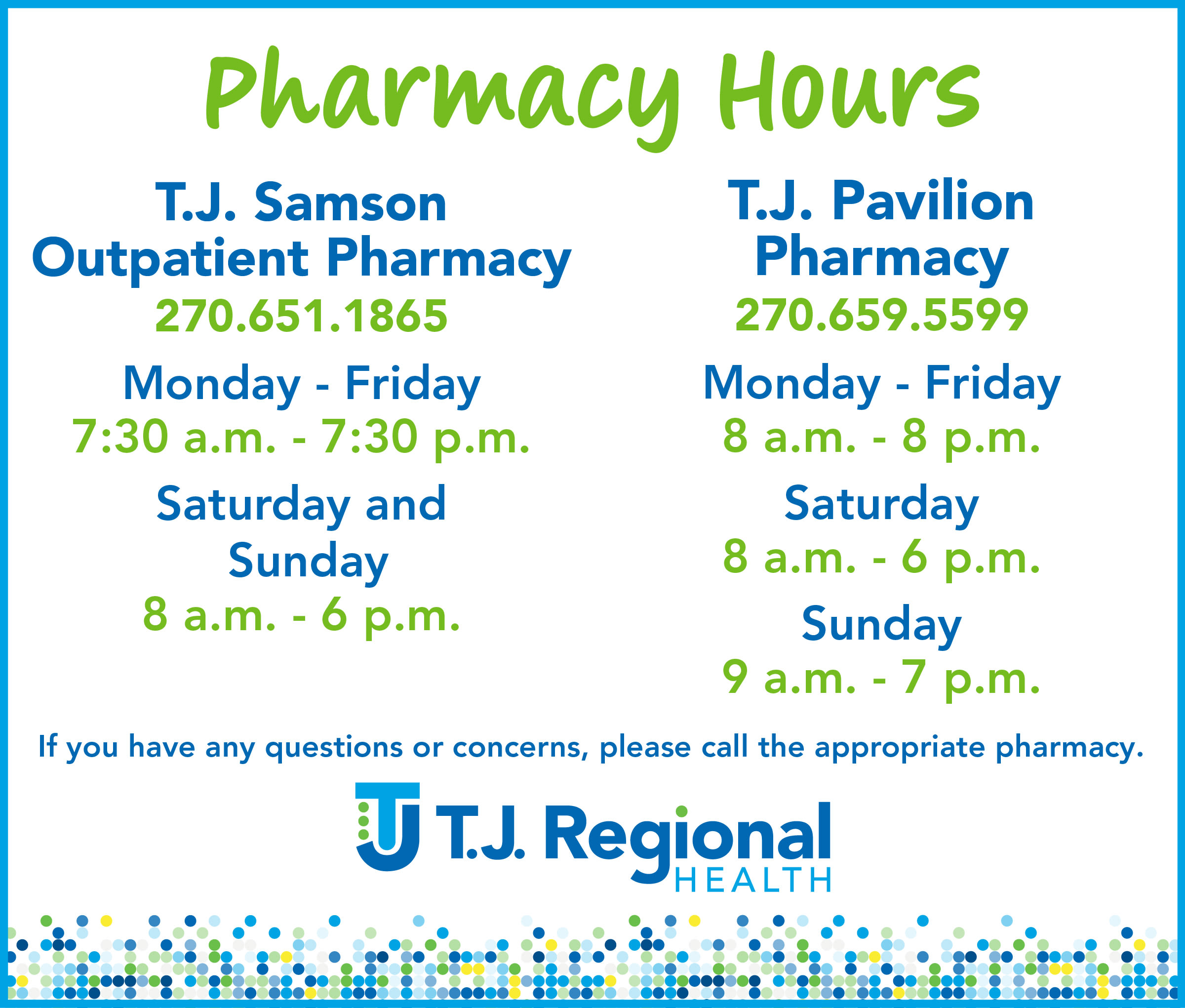 Pharmacy | T.J. Regional Health