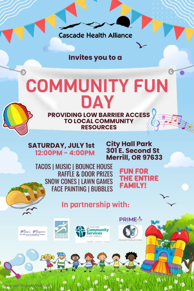 Community Fun Day in Merrill on Saturday July 1st! | Cascade Health ...
