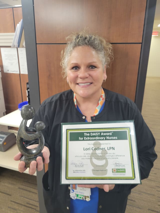 Lori Codner honored with DAISY Award for Extraordinary Nurses at LRH ...