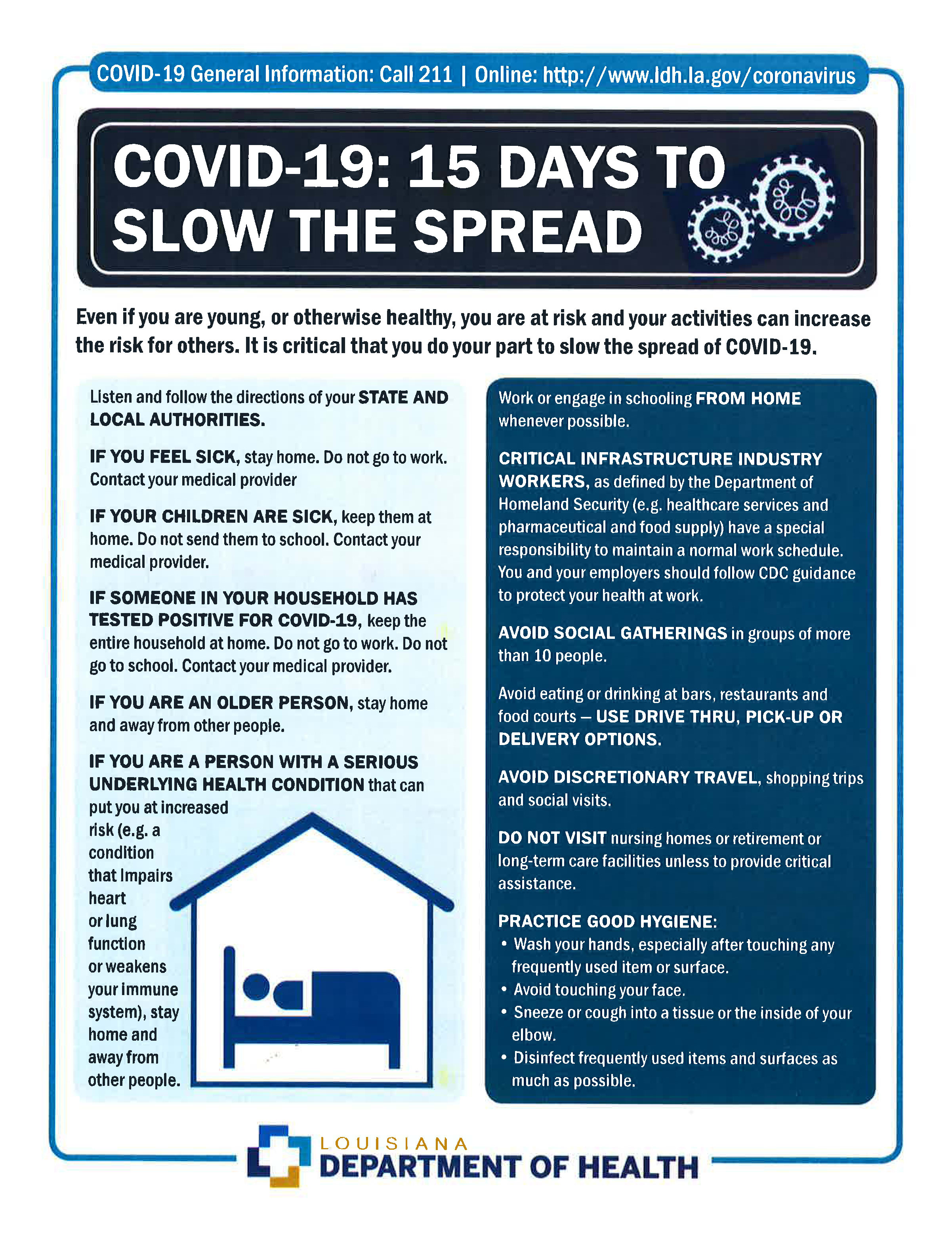 COVID-19: 15 Days to Slow the Spread | Beauregard Health System