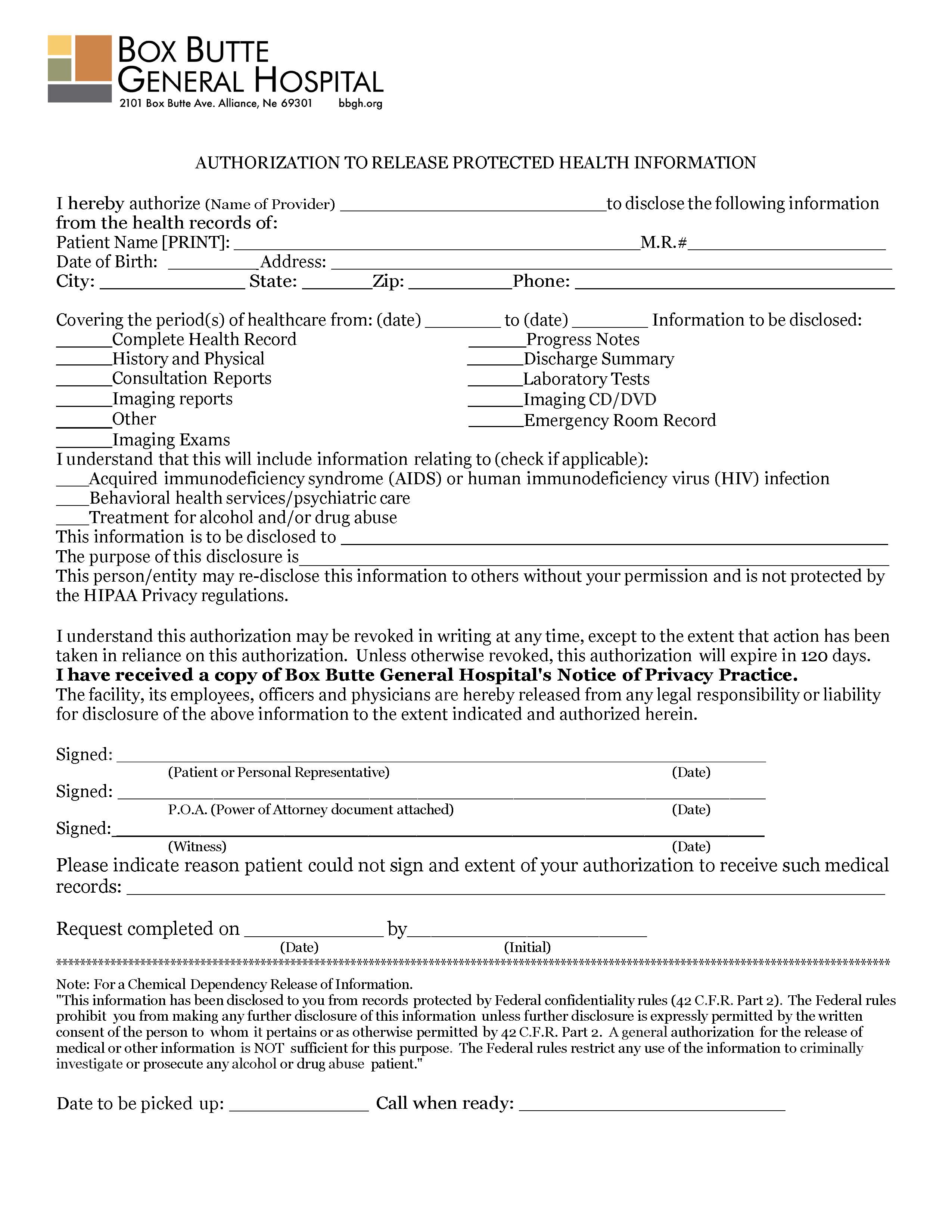 Medical Records | Box Butte General Hospital