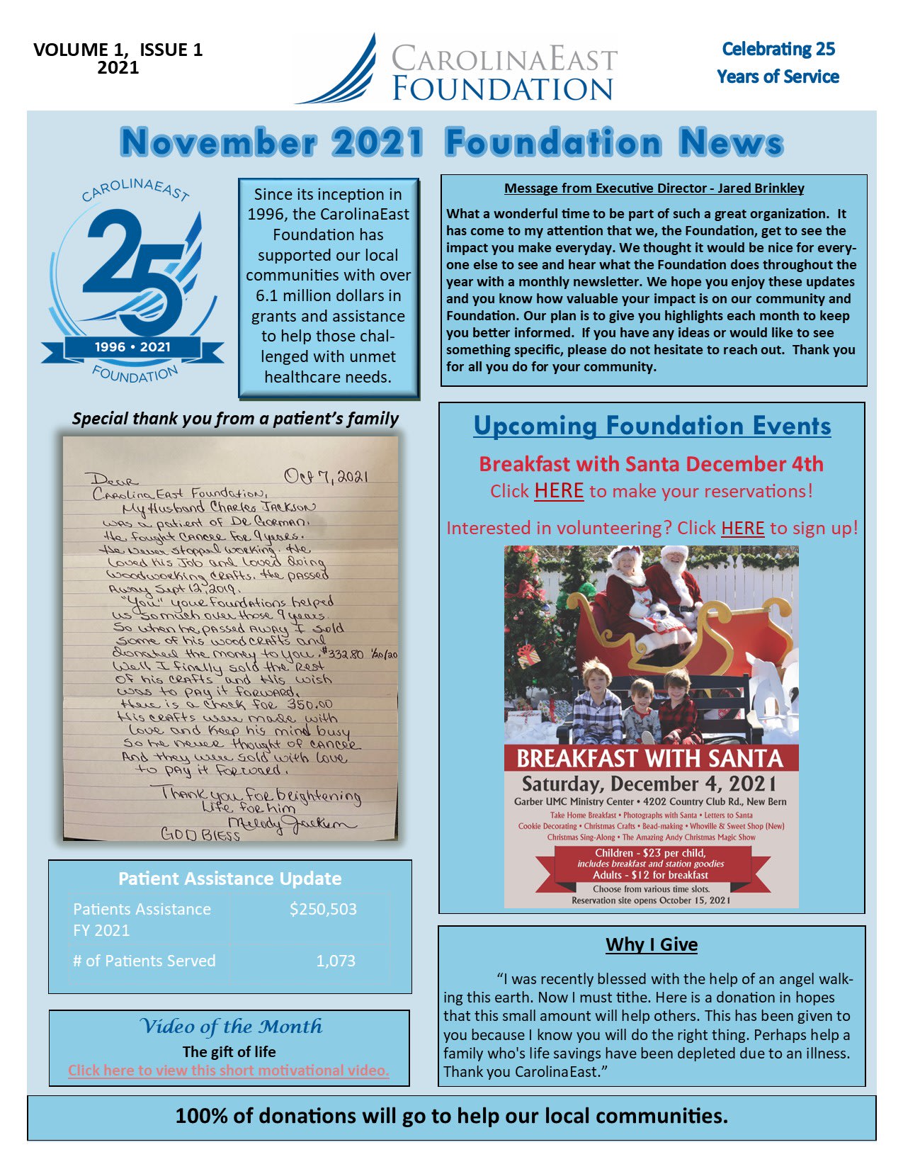 Newsletter | The CarolinaEast Foundation