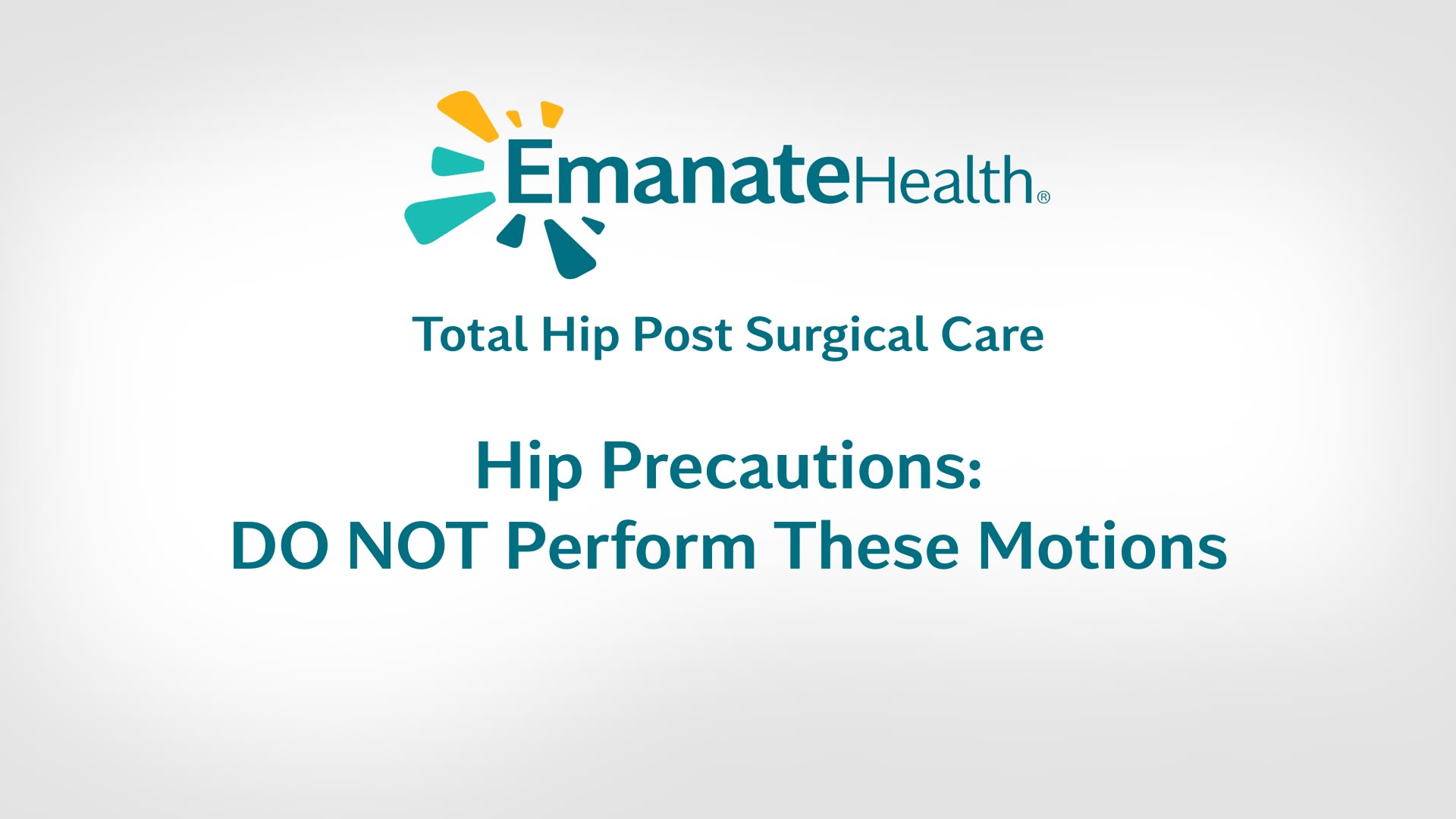 Orthopedic surgery | Patient education | Emanate Health | Emanate Health