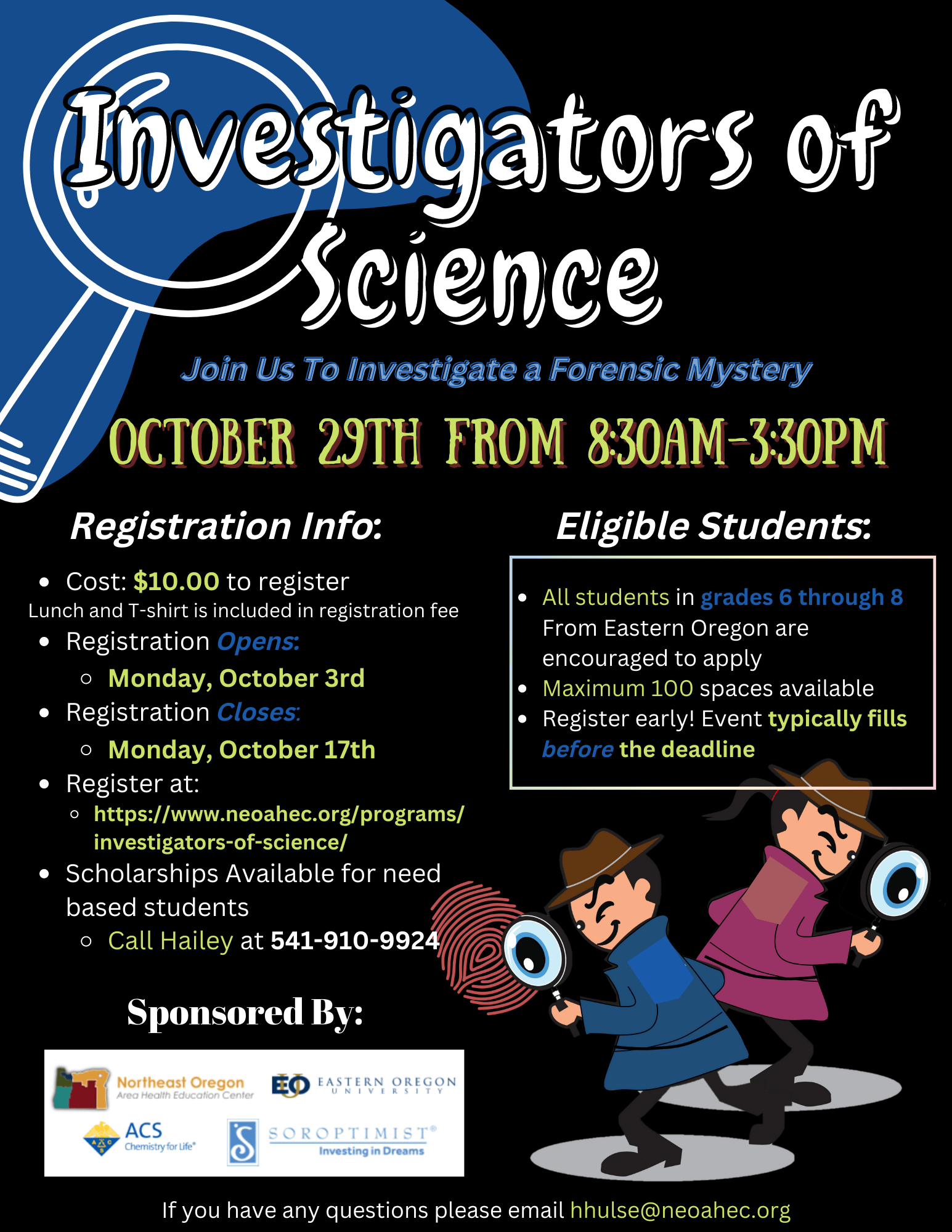 Investigators of Science | Northeast Oregon Area Health Education Center