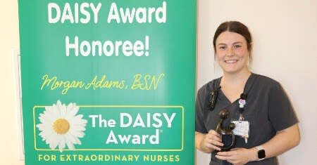 Morgan Adams Receives Quarterly DAISY Award | Pella Regional Health Center