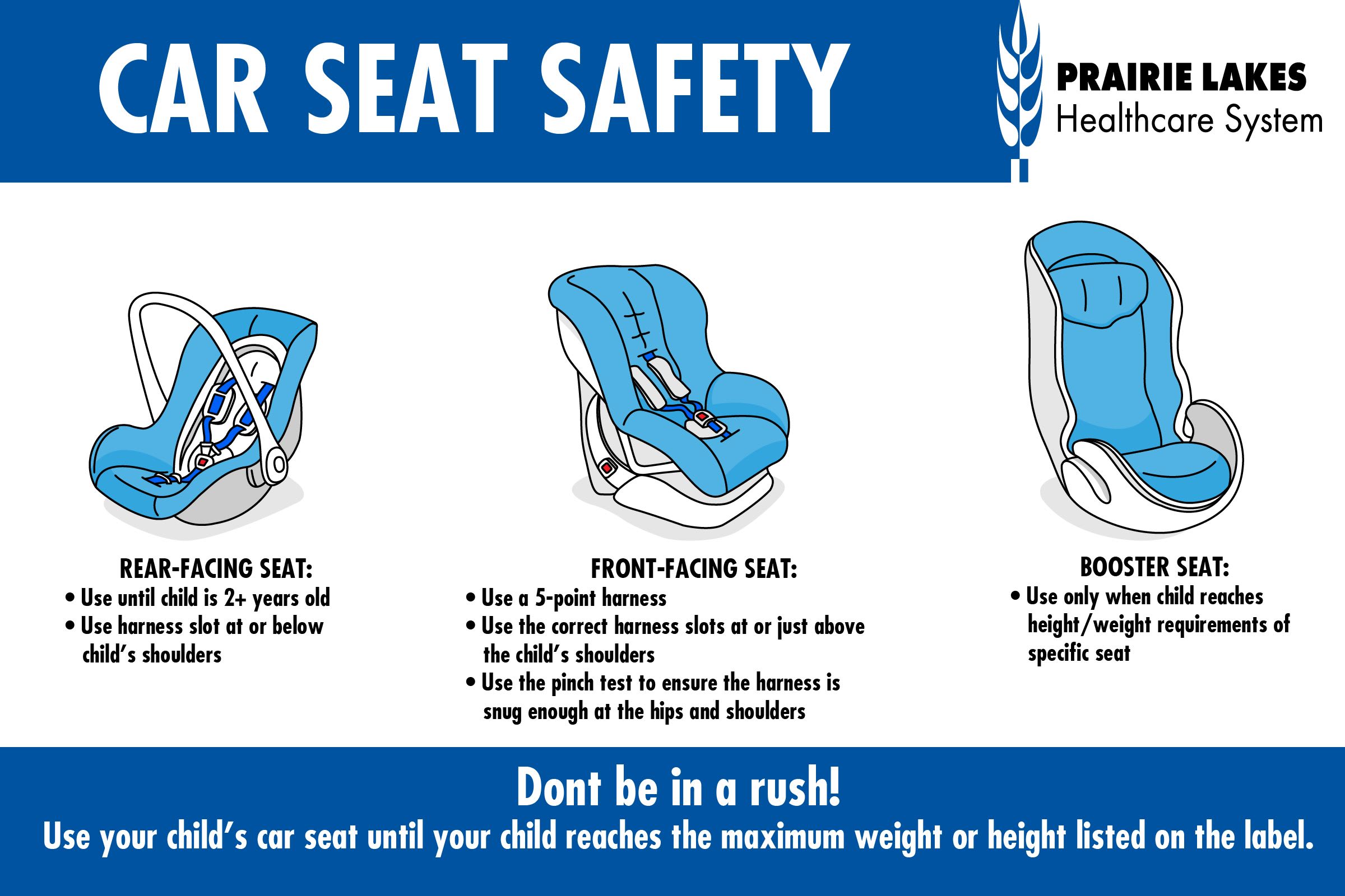 National Child Passenger Seat Safety Week | Prairie Lakes Healthcare System