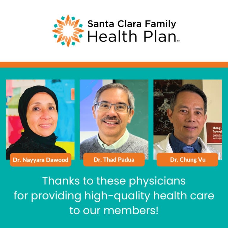 Santa Clara Family Health Plan recognizes three top-performing providers who have gone above and ...