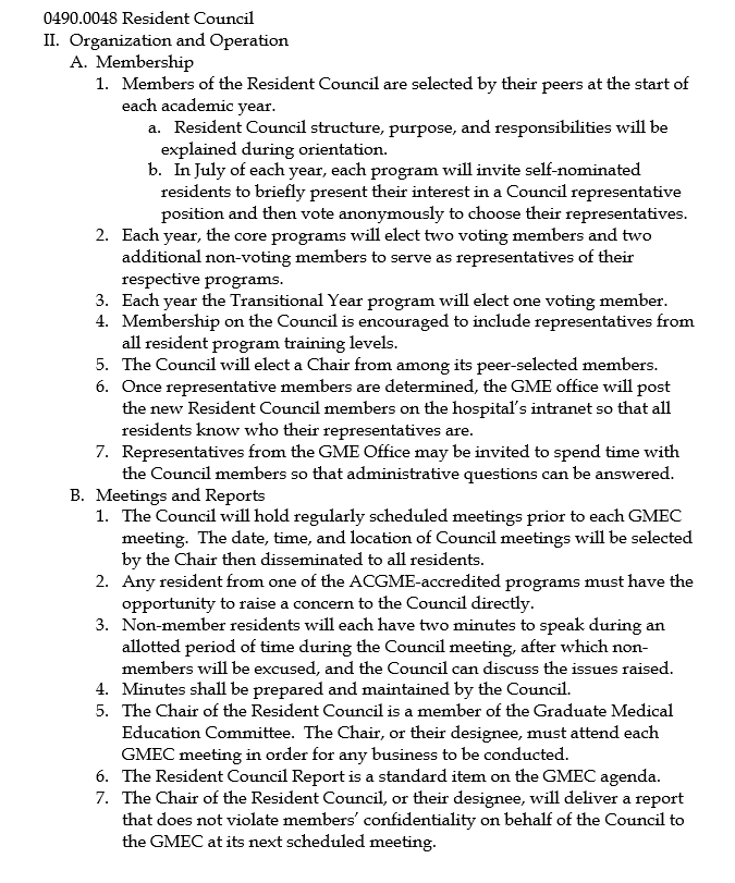 Resident council | Unity Health