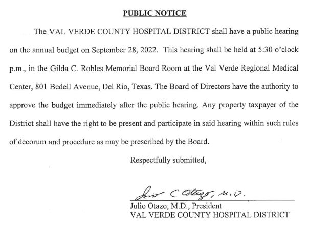 Board of Directors | Val Verde Regional Medical Center
