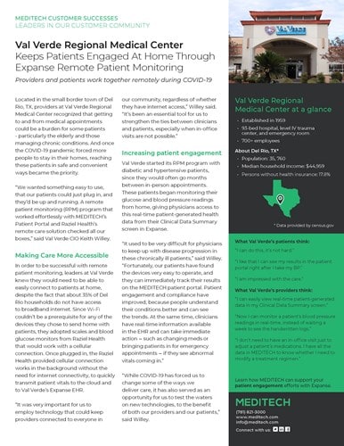 Patient Monitoring at Home | Val Verde Regional Medical Center