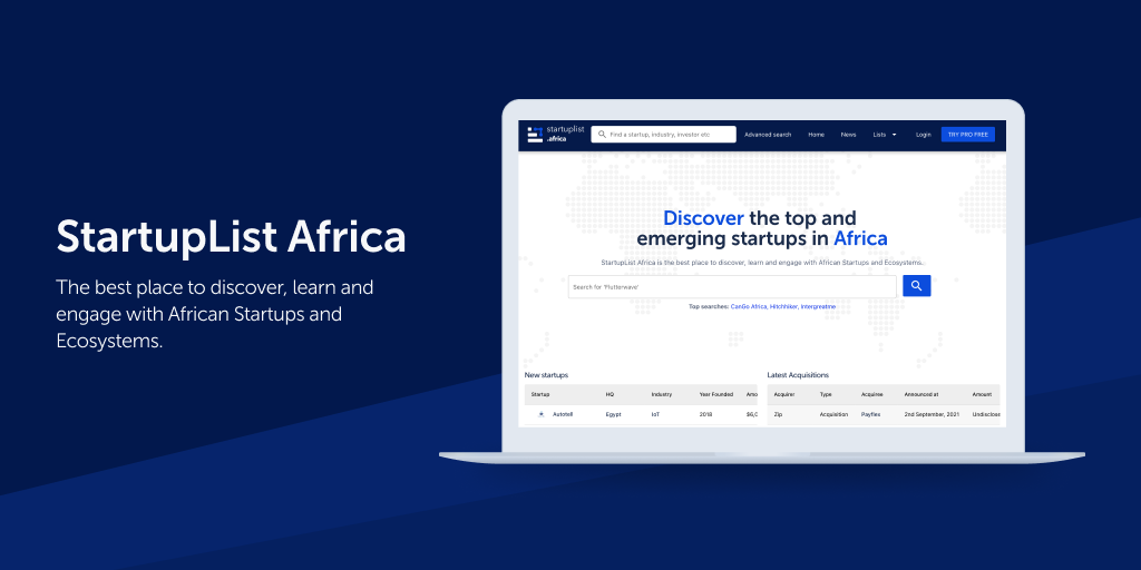 Discover the top and emerging startups in Africa - StartupList Africa