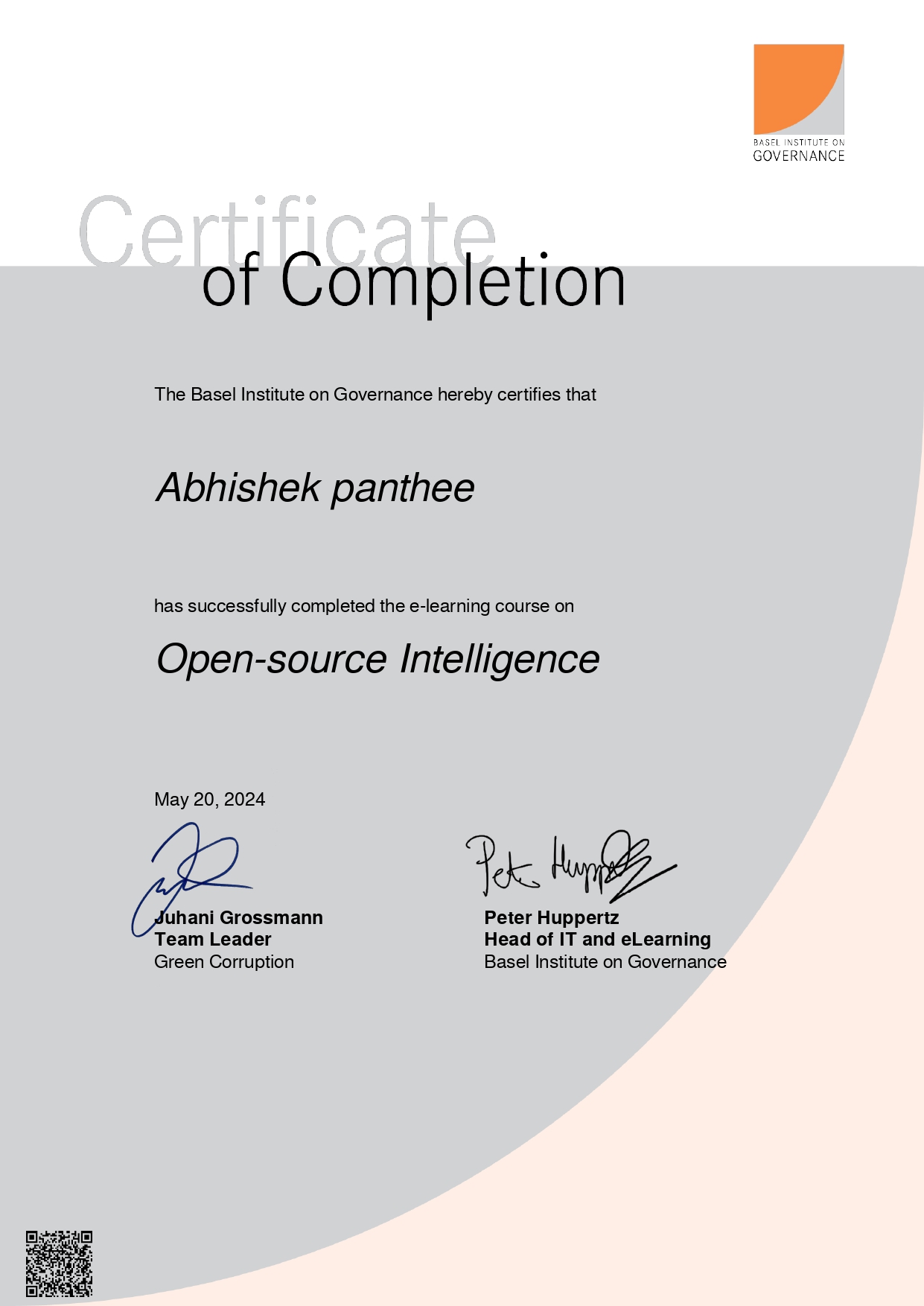 Abhishek Panthee - Certificates