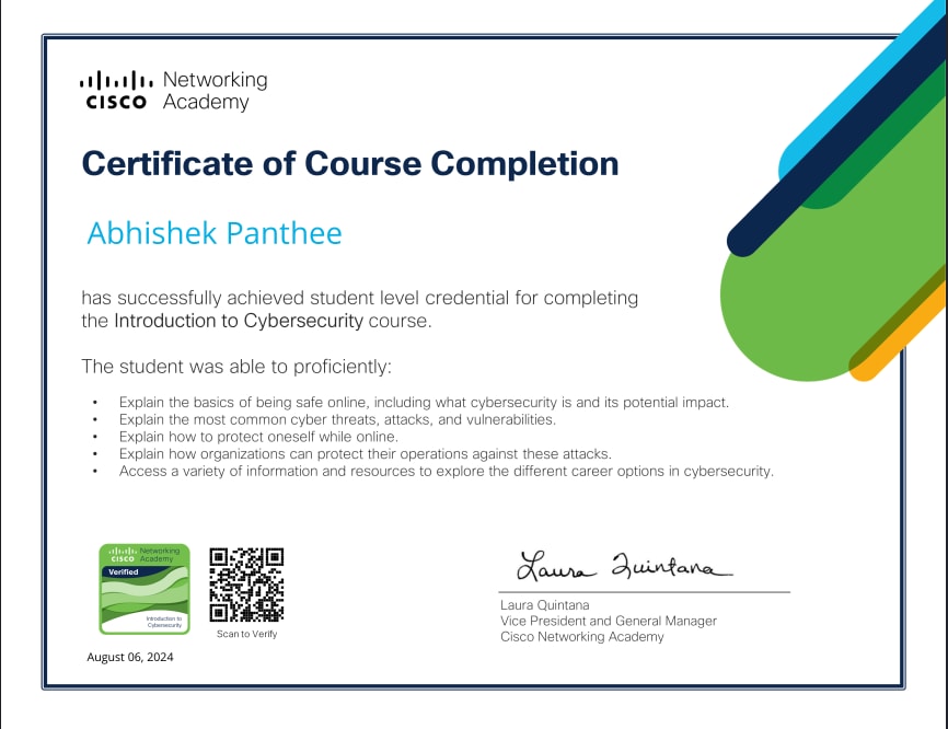 Abhishek Panthee - Certificates