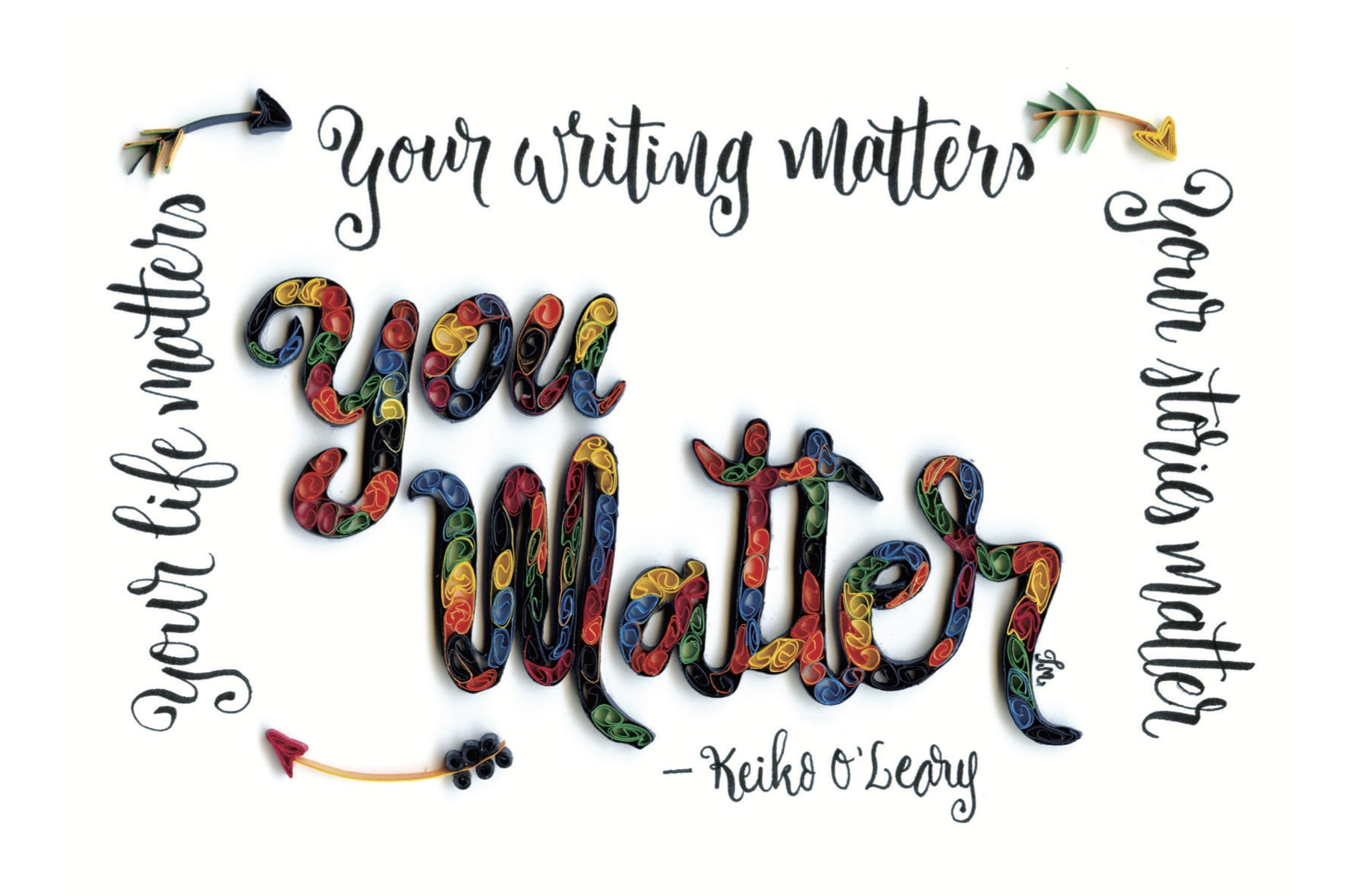 Quote Postcard: Your writing matters | Thinking Ink Press