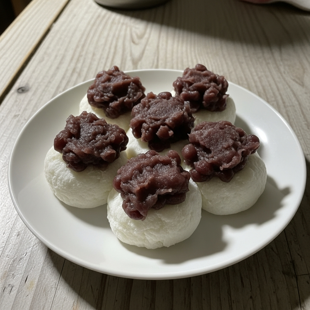 Fluffy Mochi Rice Cakes with Sweet Red Bean Paste (Anko) | Uncle Hiro's ...