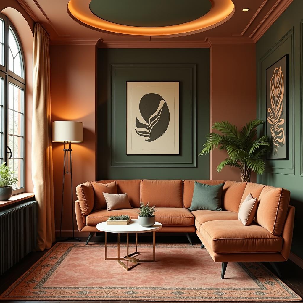 What are the colors of Art Deco interiors?