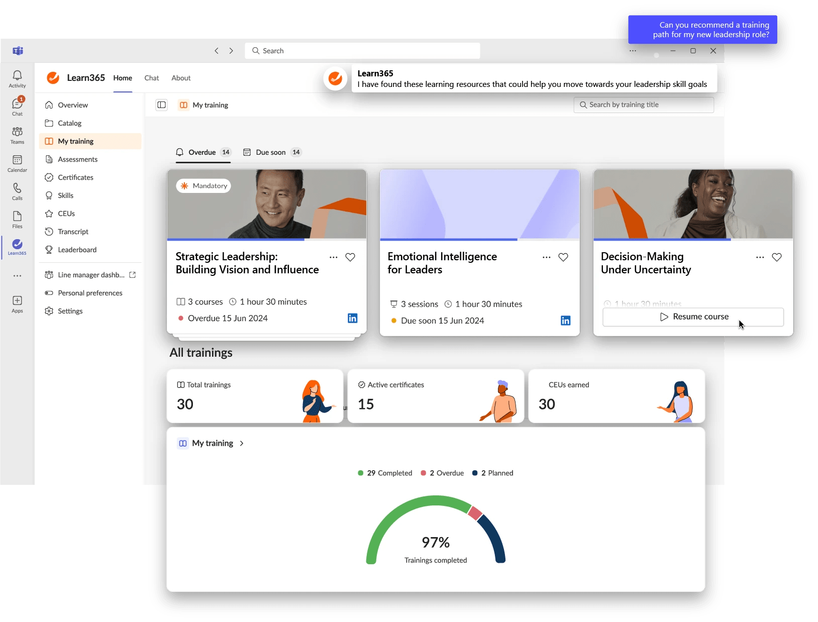 Corporate LMS software in Microsoft 365 | Learn365