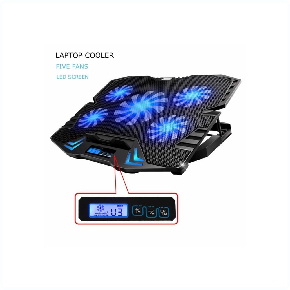 Jual Kipas Cooling Pad Cooler Fan Laptop 5 Kipas Digital Kode 006 di ...
